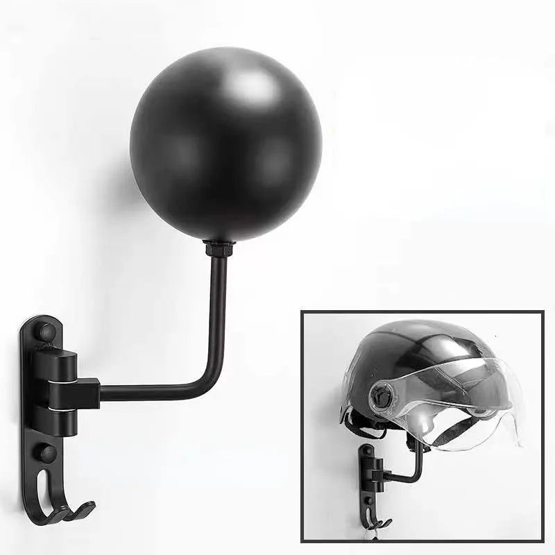 180° Rotation Motorcycle Helmet Rack With Double Hook Stain Steel Wall ...