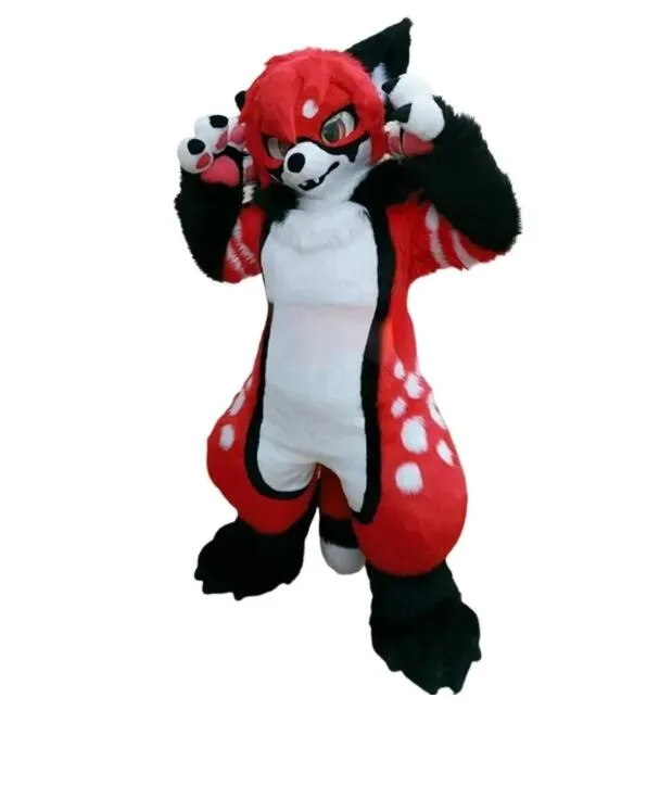 Fox Fursuit Maskottchen Kostüm Rotes Pelziges Tierkleid Für Halloween