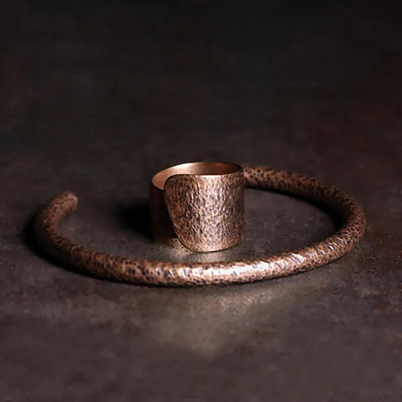 Chain Jewelry Sets Cuff Solid Copper Bracelet Rustic... From Jiao07 ...