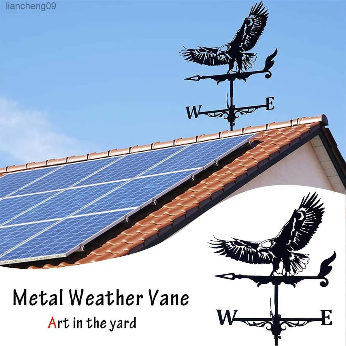 DHgate.com:2024Charming Owl Weathervane for Yard, Fence, Roof - Black ...