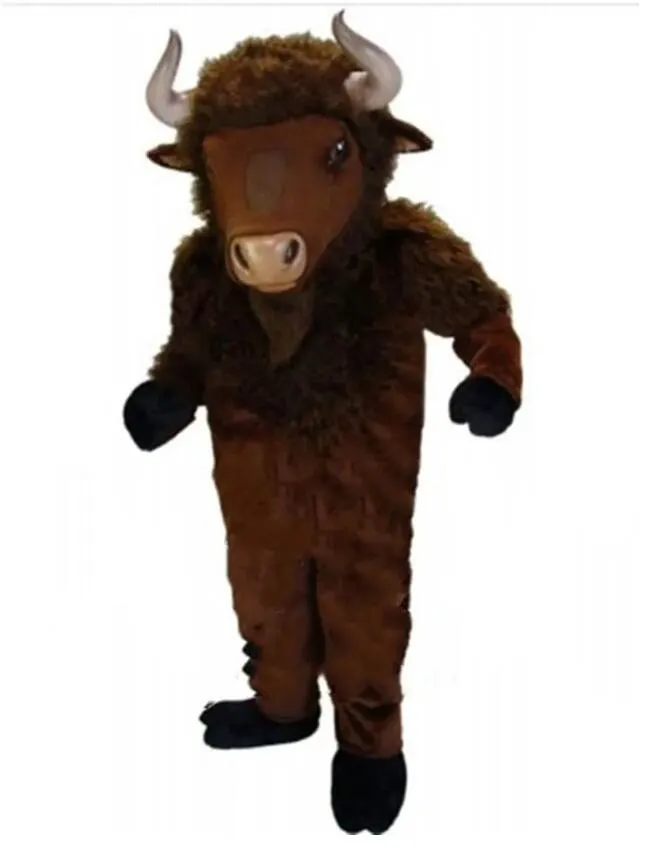 Mascots Costumes: Long Fur Bull Mascot Costume, Anime Style Plush ...