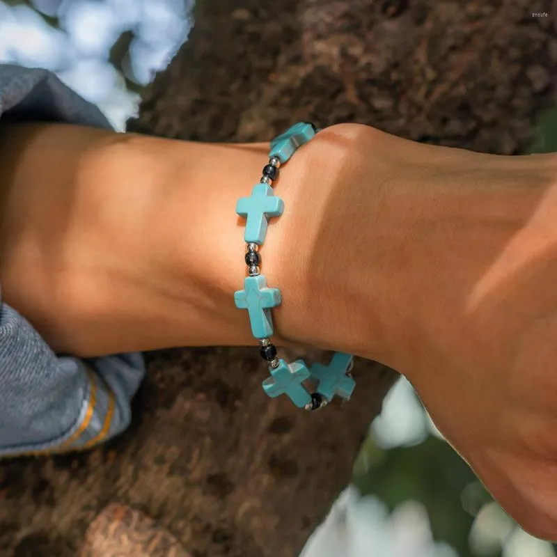 Turquoise cross bracelet store