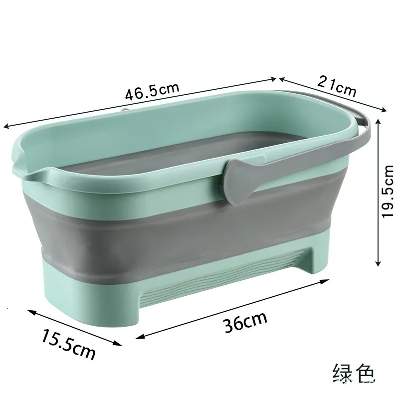 Bathroom Sinks Folding Mop Bucket Silicone Portable Cleaning Bucket ...