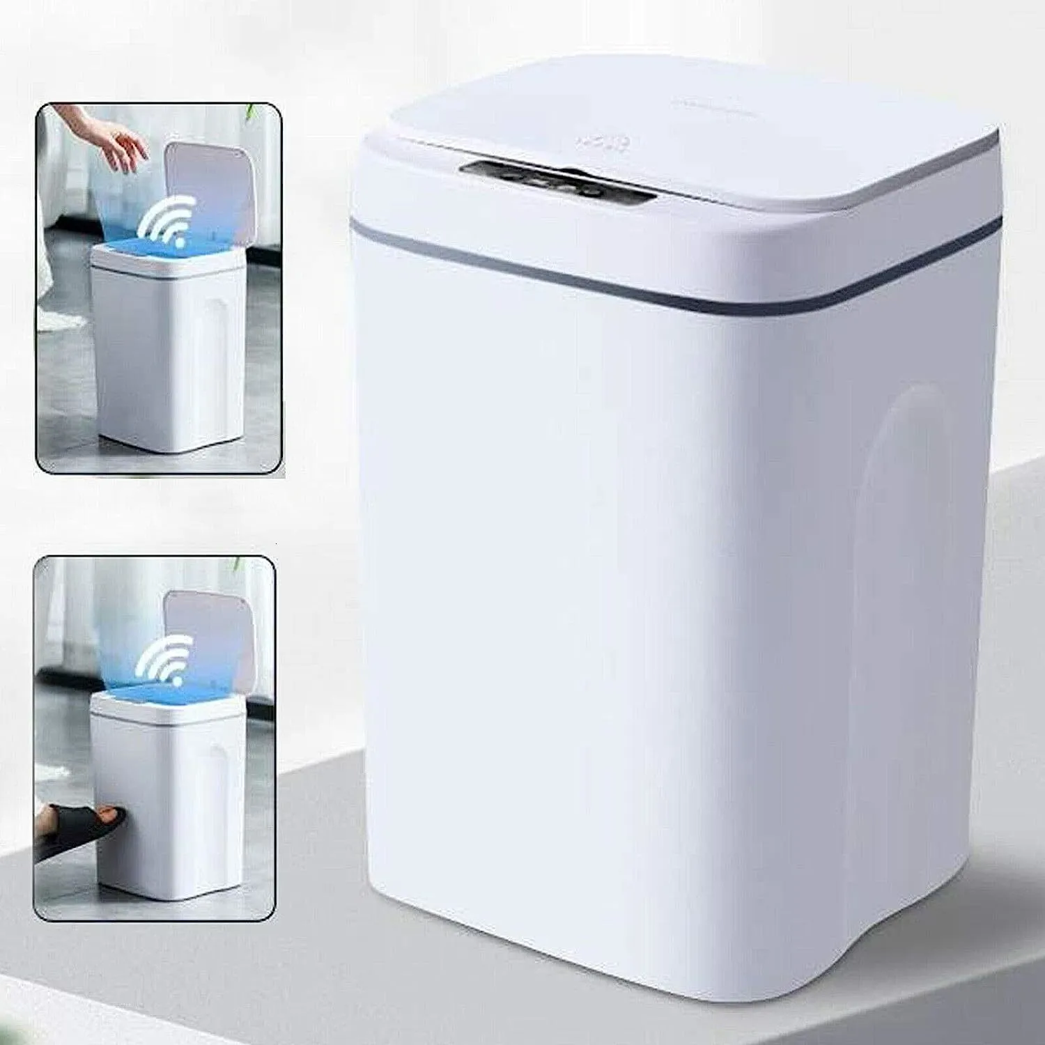 DHgate.com:Smart Sensor Trash Can with Auto Lid for Kitchen, Bathroom ...