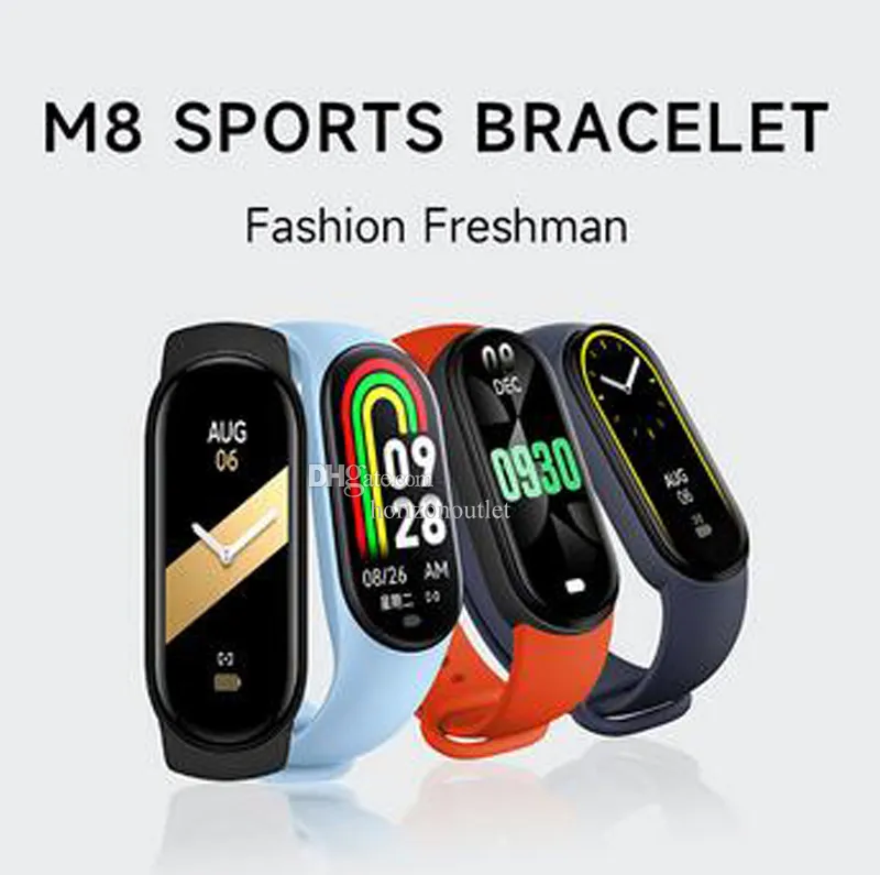 M8 Fitness Tracker: Sport Smart Bracelet with Heart Rate & Blood Oxygen ...
