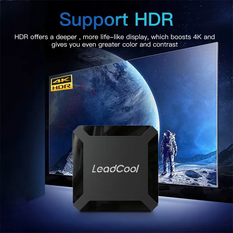 4K UHD Android TV Box, Leadcool H313 Smart Set Top Box, Quad Core ...