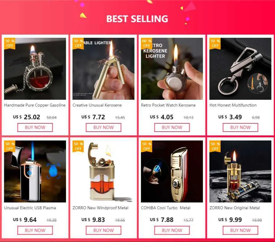 Metal Grinding Wheel Lighter - Flint Ignition, Windproof, Butane ...