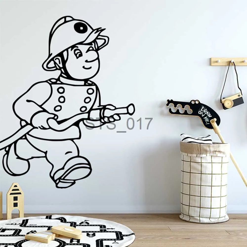 DHgate.com:DIY Cartoon Fireman Wall Decals - Removable PVC Stickers for ...