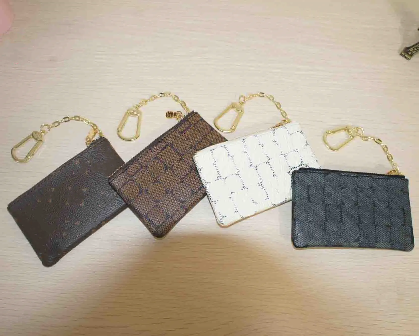 Keychain Wallet Womens Mini Wallet: Leather Coin Purse With Zipper ...