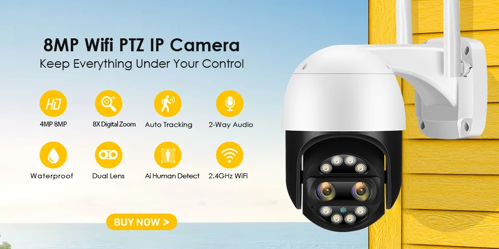 DHgate.com:IP Cameras 4K 8MP Camera WiFi Color Night Vision 180 Wide ...