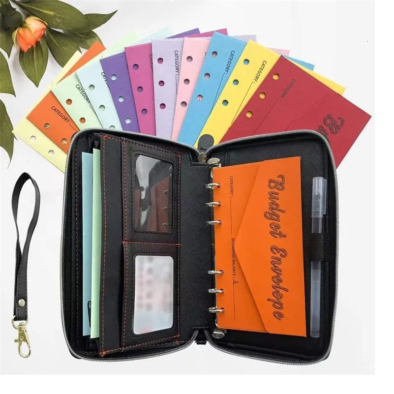 DHgate.com:All-in-One Cash Envelope System Budget Binder in PU Leather ...