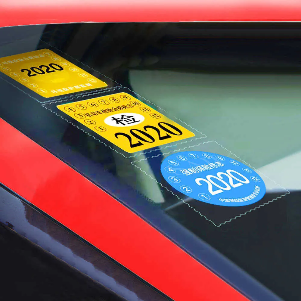 Transparent Electrostatic Stickers For Car Windshield Set For Annual ...
