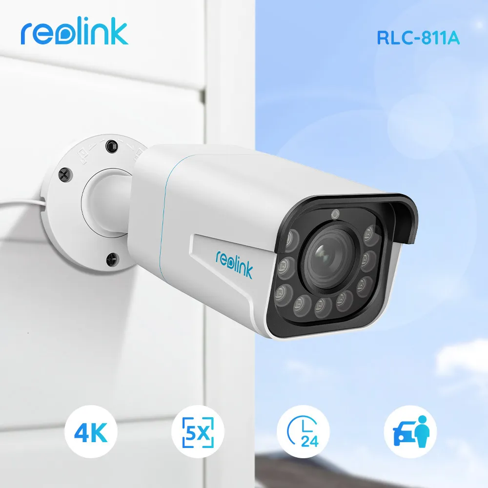 IP Cameras Reolink Smart 4K 8MP PoE Security Camera 5X Zoom 2 Way Audio ...