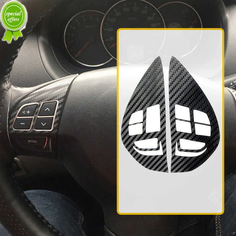 Carbon Fiber driving wheel cover Switch Control Sticker for Mitsubishi ...