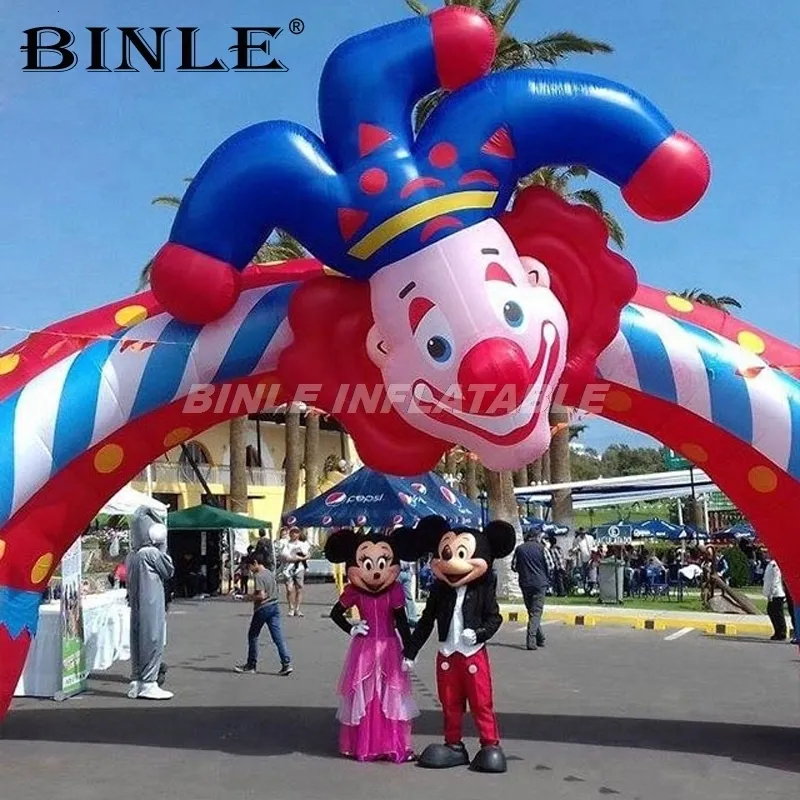 Outdoor Inflatable Clown Archway Water Fun Cartoon Arch For Advertising ...