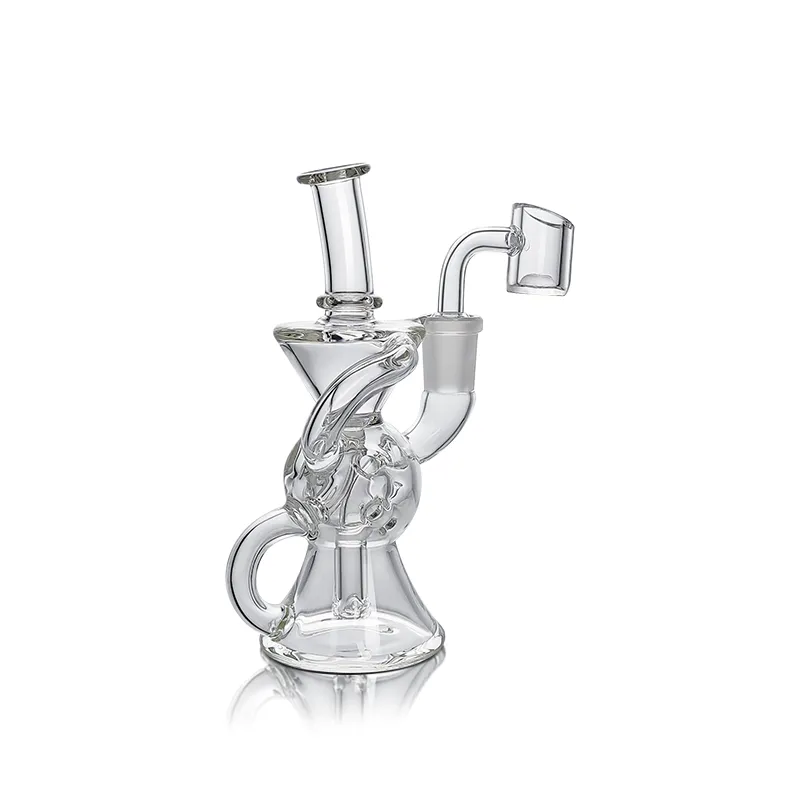 Wholesale Waxmaid 5.51 Leo Mini Clear Glass Dab Rig With Recycler Bong ...