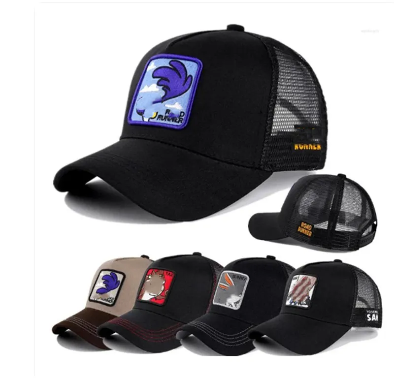 Ball Caps Anime Mesh Baseball Hats Cotton Trucker Caps For Men And ...