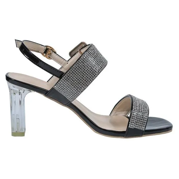 Sandals Sandale Femme PVC Jelly Crystal Open Toed High Heels Women ...