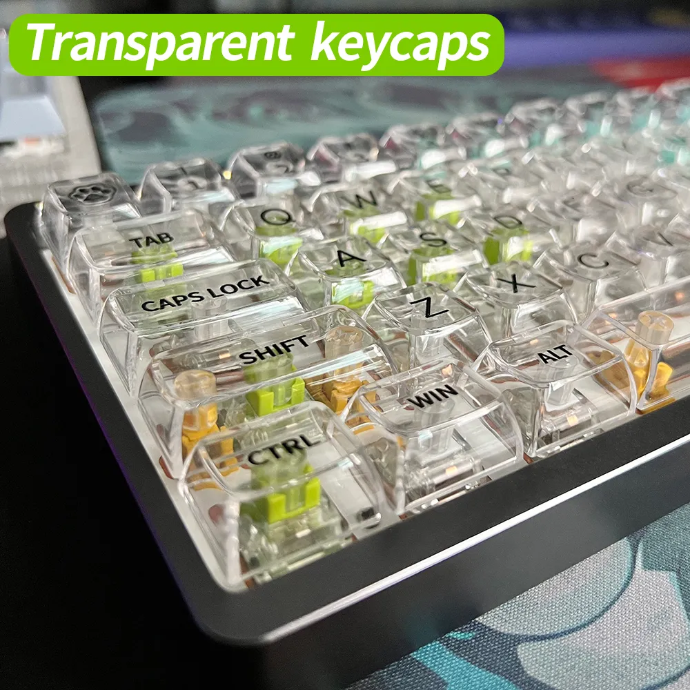 Transparent Crystal Keycaps For MX Switch Mechanical Gaming Keyboard ...
