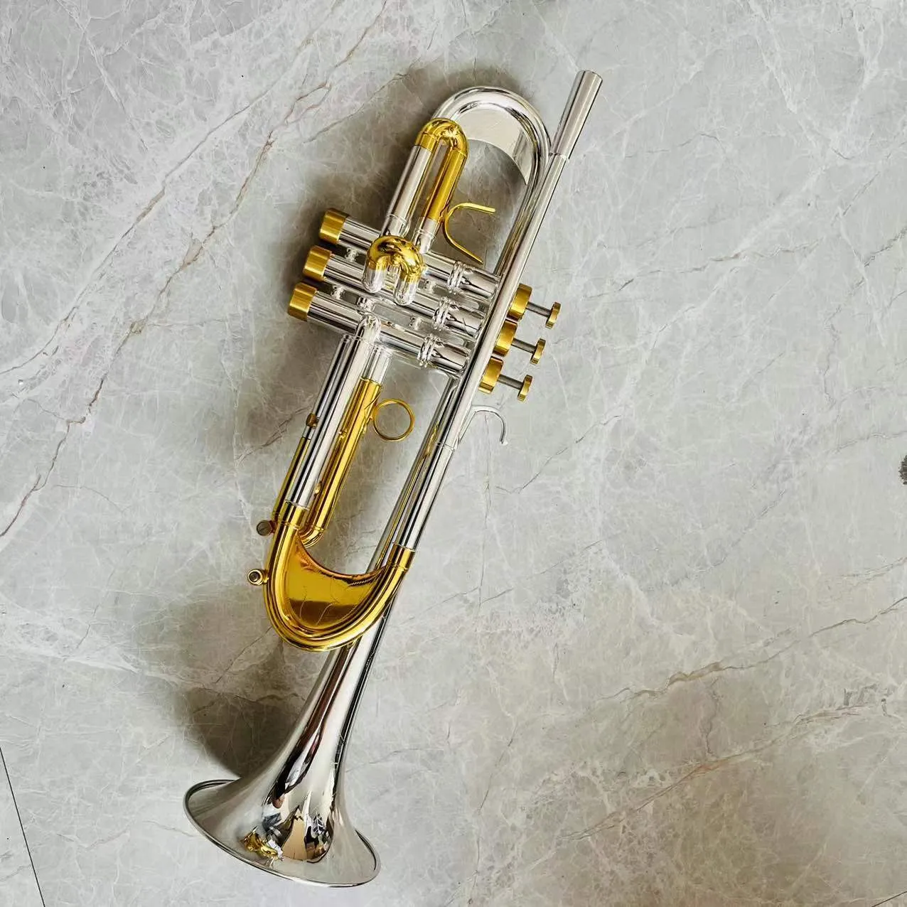 Professional Bb Trumpet - Silver Plated Brass, Smooth Valves, Includes ...