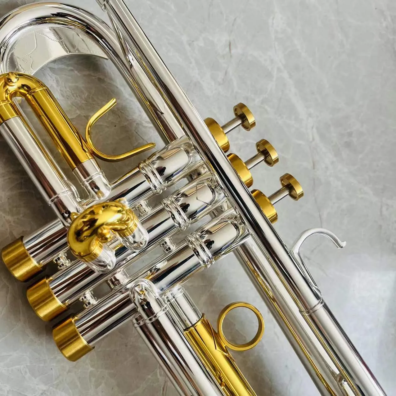 Professional Bb Trumpet - Silver Plated Brass, Smooth Valves, Includes ...
