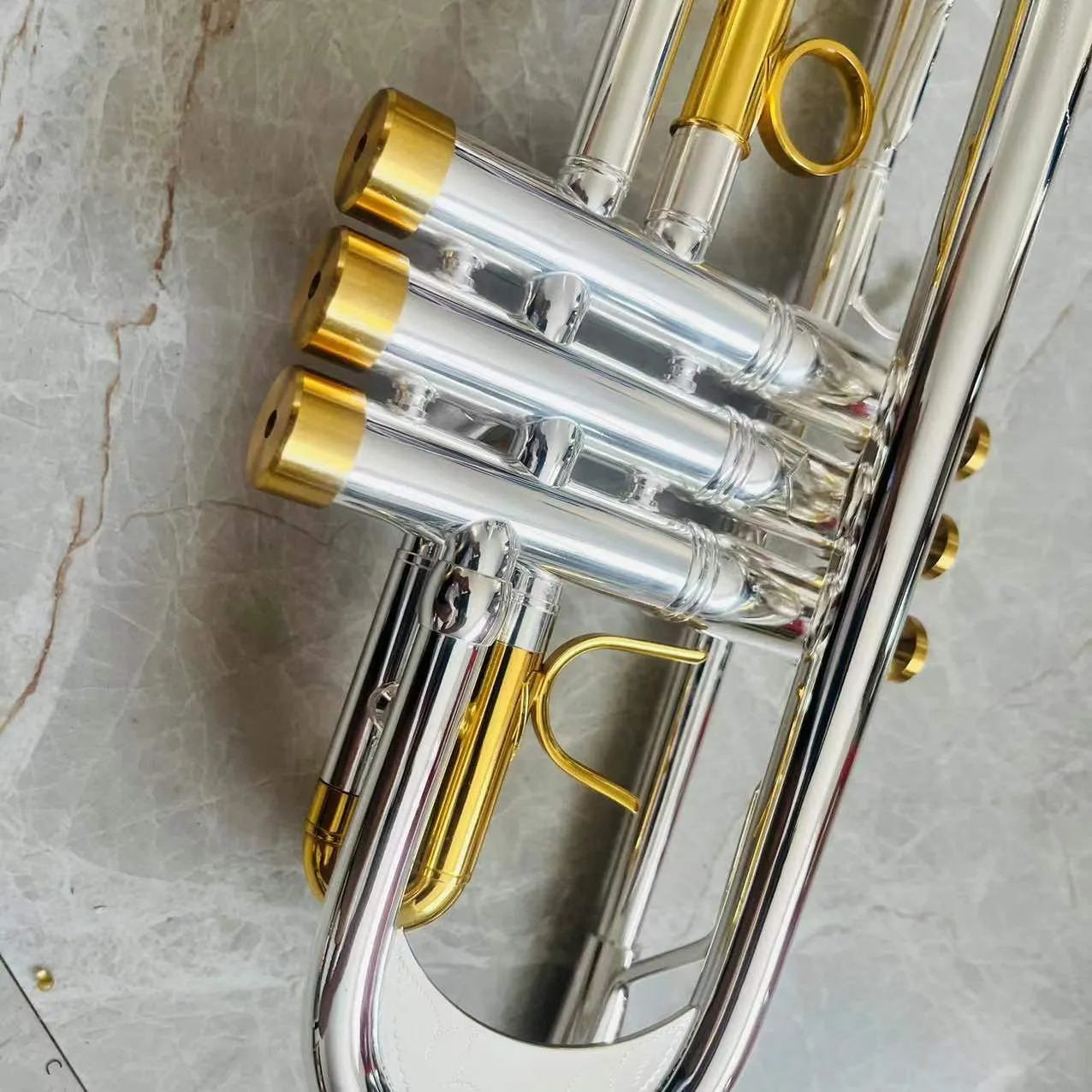 Professional Bb Trumpet - Silver Plated Brass, Smooth Valves, Includes ...