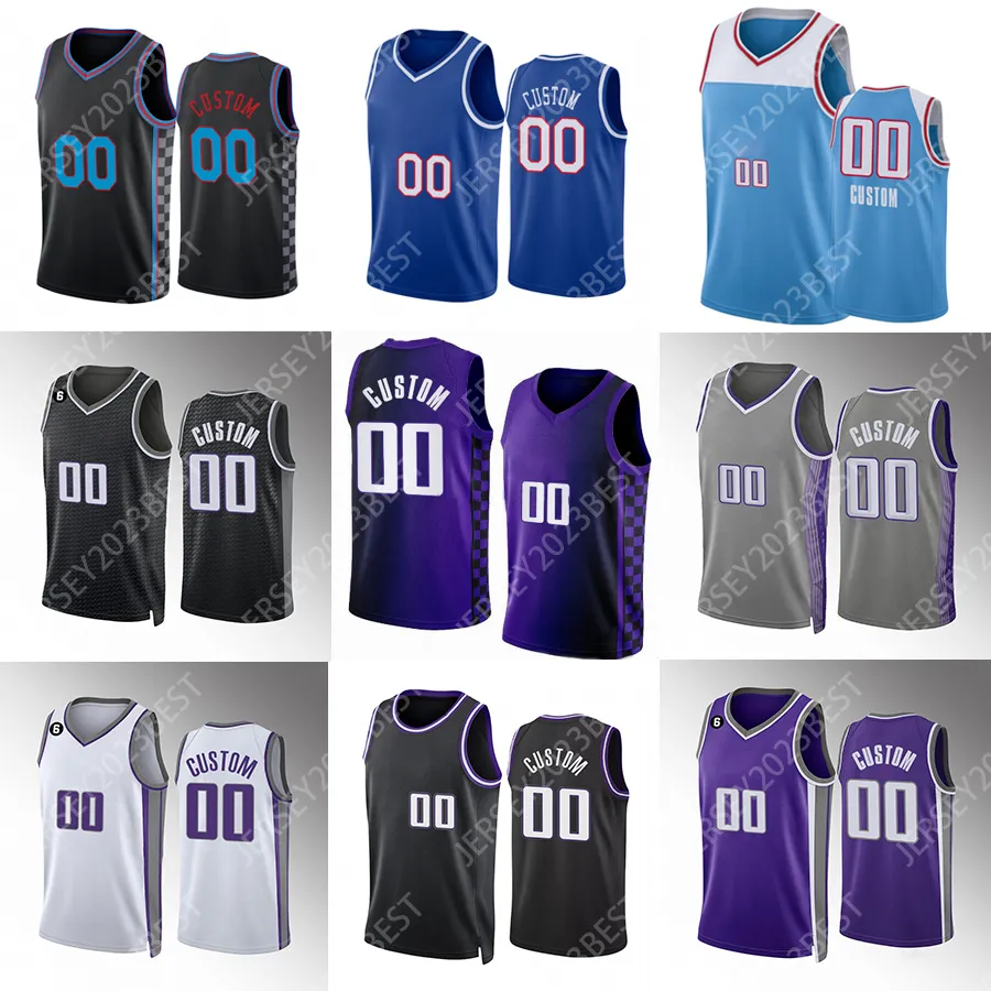 2023-24 custom basketball uniforms featuring De'Aaron Fox, Domantas ...