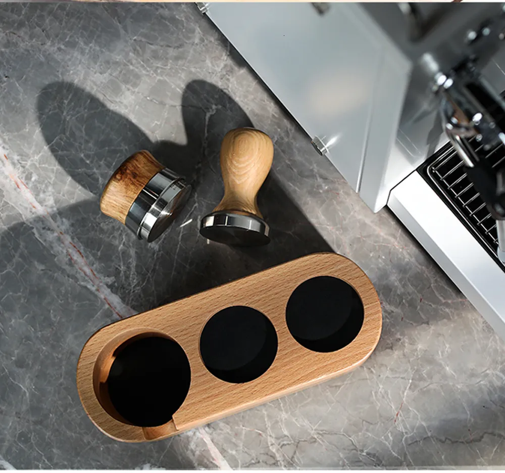 Coffee Filter Bag Espresso Cup Holder Walnut Wood Coffee Tool Set ...