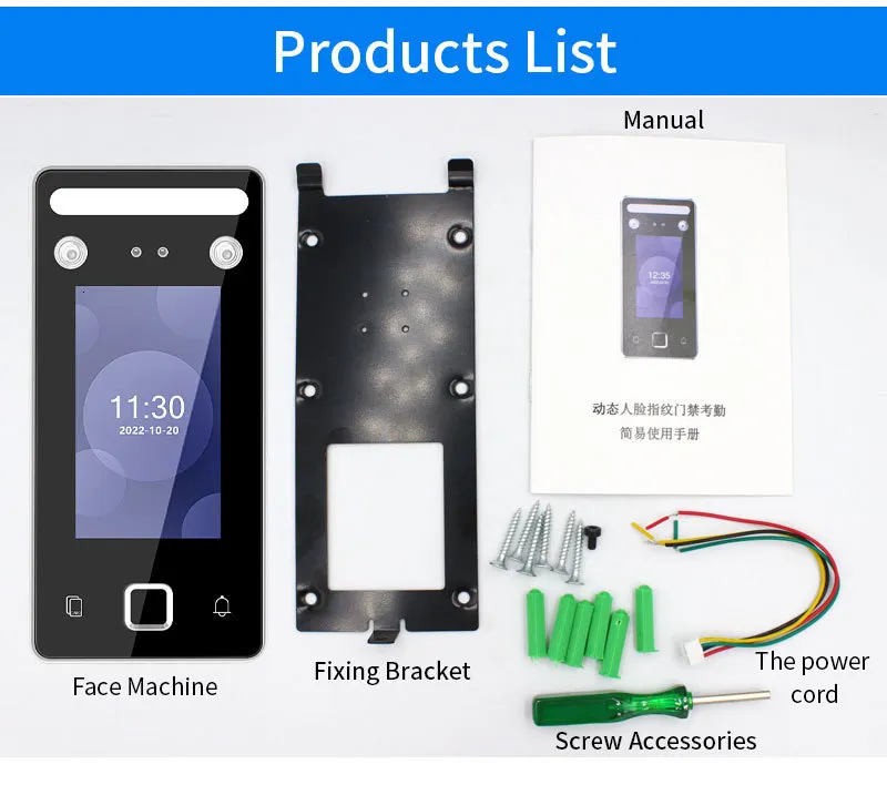 Biometric Face Attendance Machine | Metal Access Control System With ...