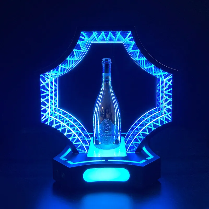 LED Polygon Bottle Presenter For Nightclub VIP Champagne Wine ...