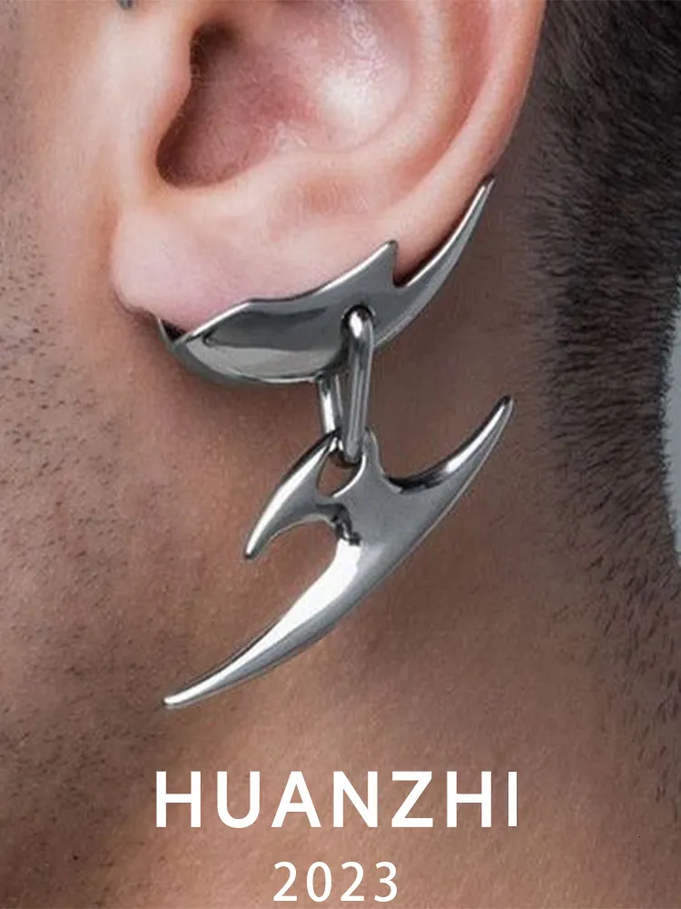 DHgate.com:Cyberpunk Dagger Ear Clip Piercing, Silver Metal Earring for ...