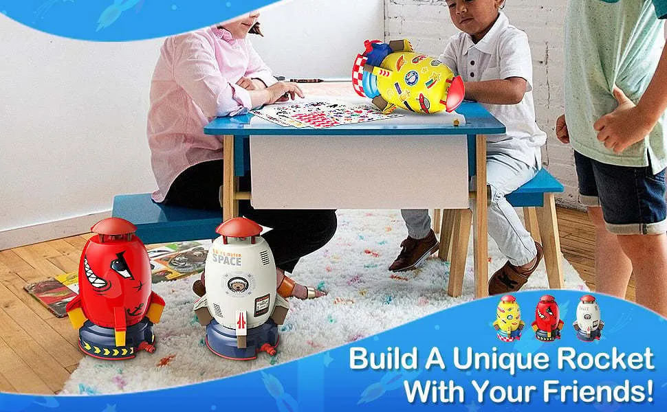 Sand Play Water Fun Rocket Launcher Toys Outdoor Rocket Water Pressure ...