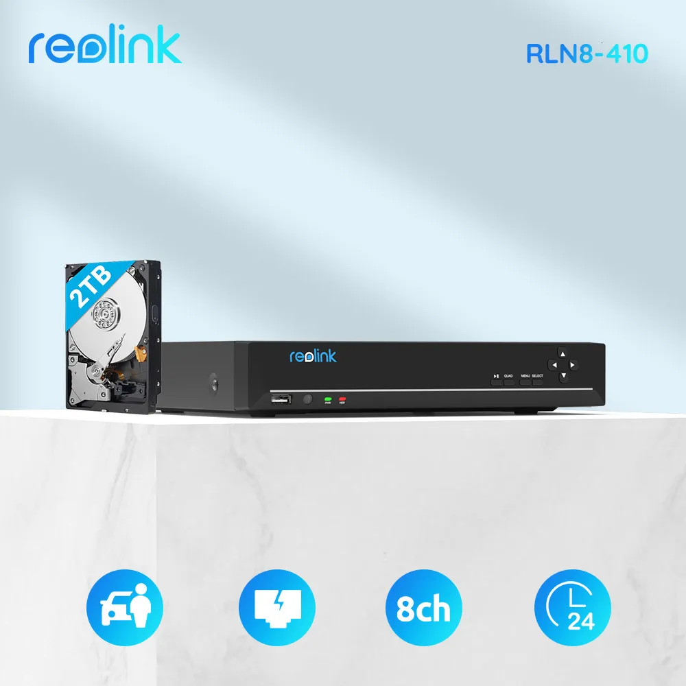 Reolink 8CH NVR 4K 12MP Human Car Detecion hikvision cameras with 24/7 ...