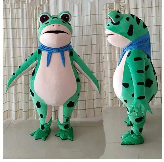 Mascots Costumes Adult Size Funny Frog Costume Plush Cartoon Outfit For ...