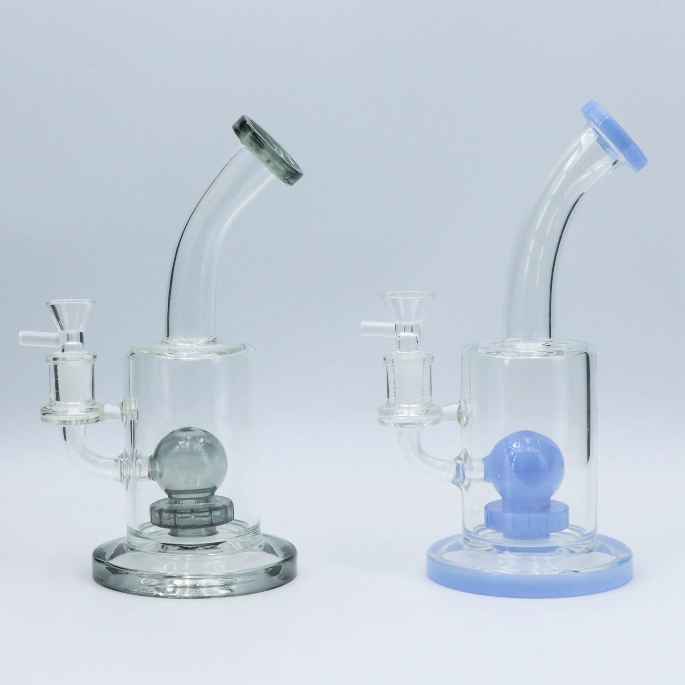 High Quanlity Wholesale 9 Inch Height Cheap Turbine Disc Glass Bong For ...