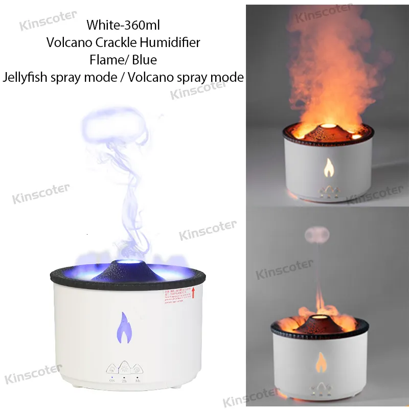 Other Home Garden Humidifiers 360ml Volcano Flame Aromatic Oil Diffuser ...
