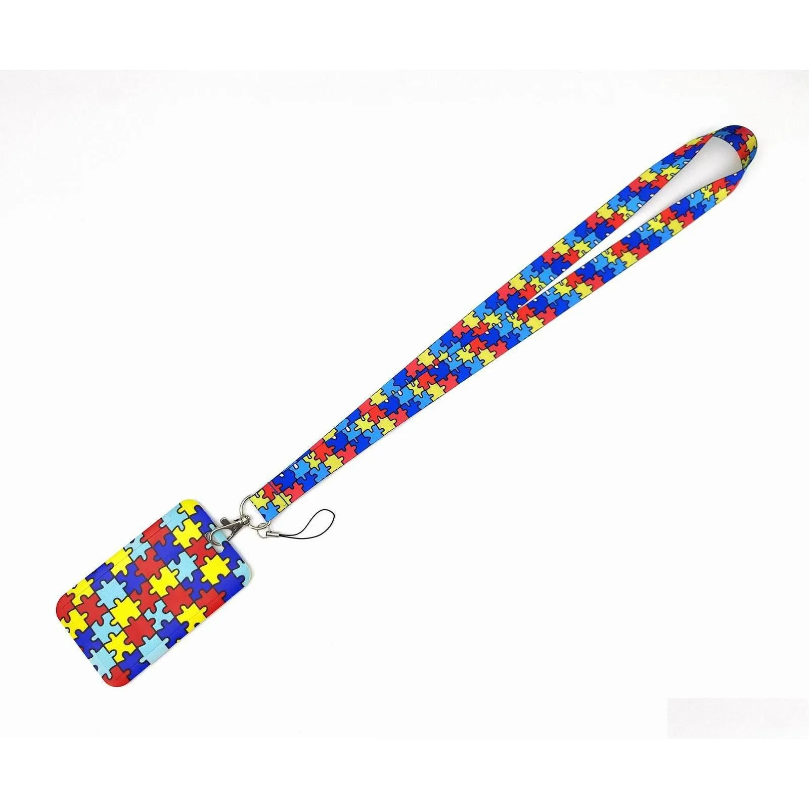 DHgate.com:Autism Awareness Puzzle Pattern Designer Phone Charm Strap ...