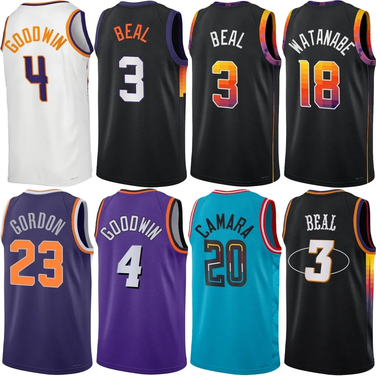 Print Men Women Basketball Eric Gordon Jersey Toumani Camara 20 Bradley ...
