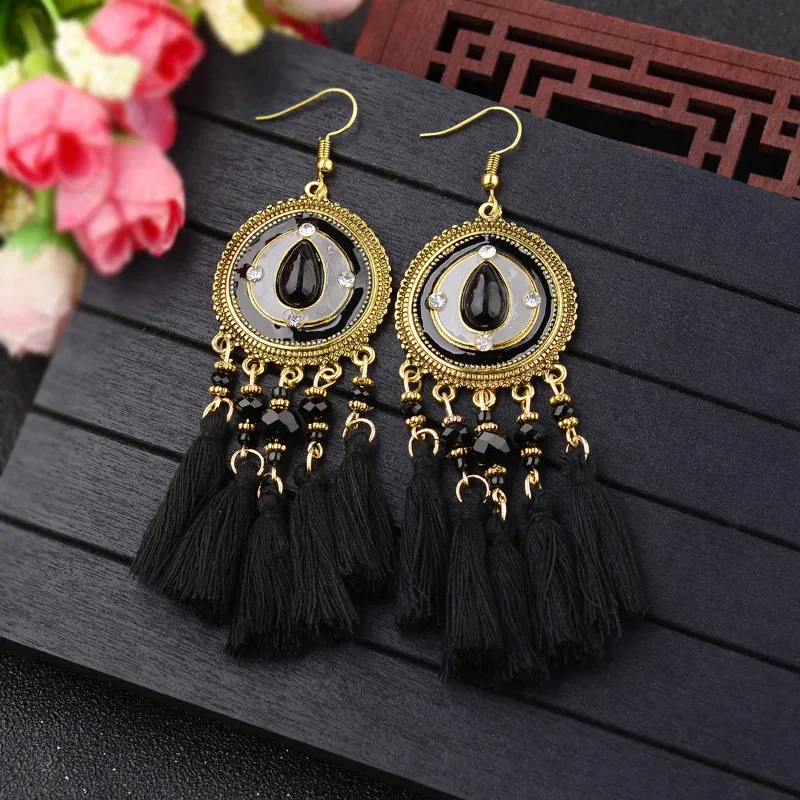 Stud Bohemian Hippie Music Festival Exaggerated Colorful Rice Beads ...