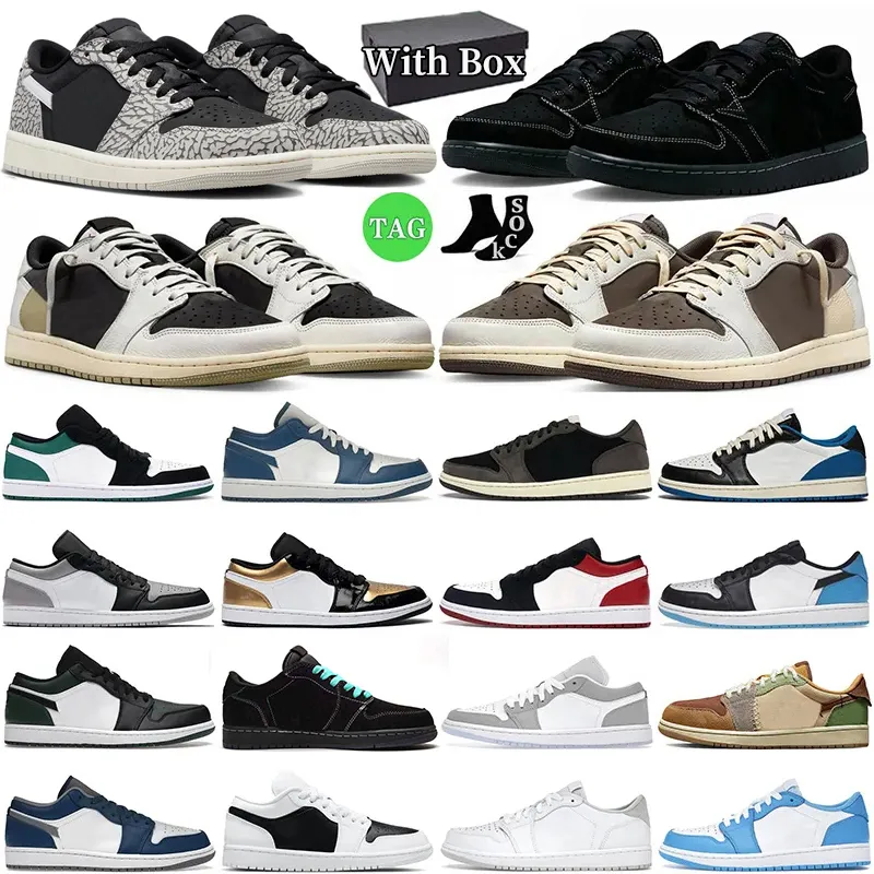 With Box Jumpman 1 Low Basketball Shoes For Men Women 1s Lows Reverse ...