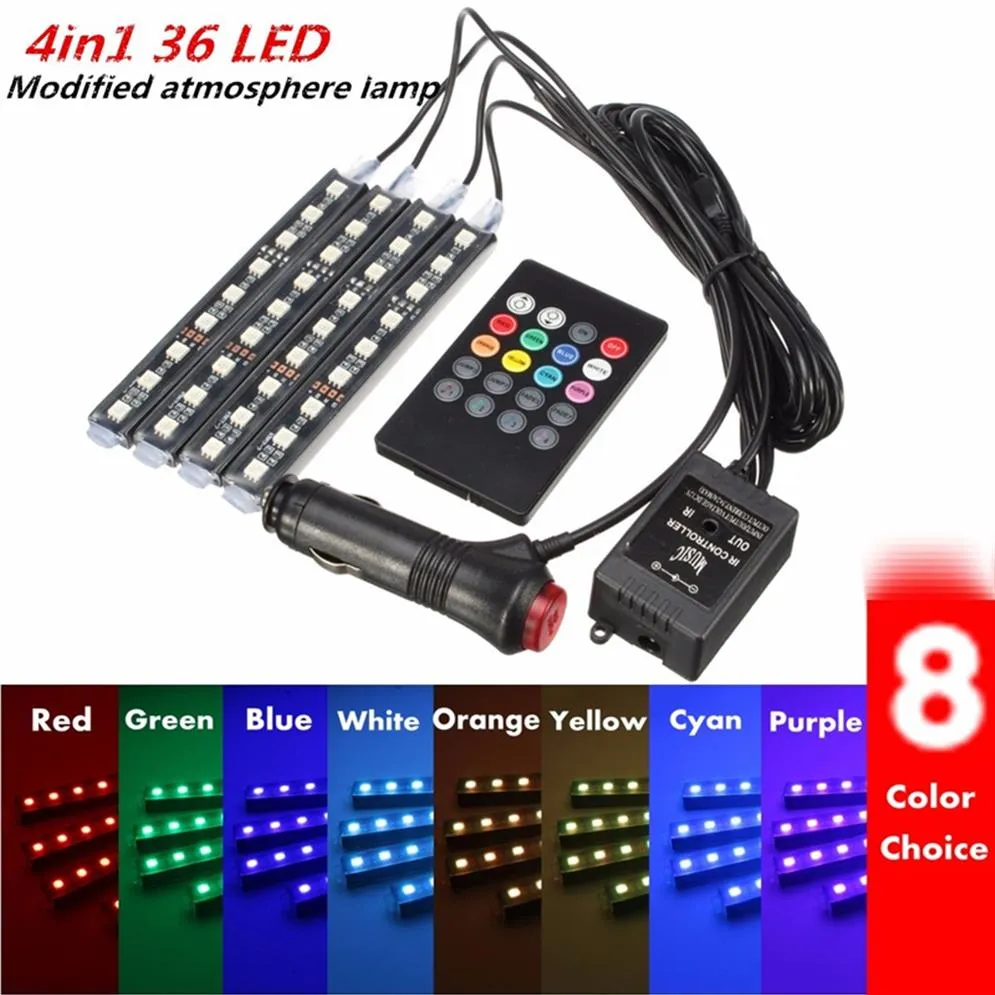 DHgate.com:4-in-1 RGB LED Car Interior Decorative Atmosphere Light with ...