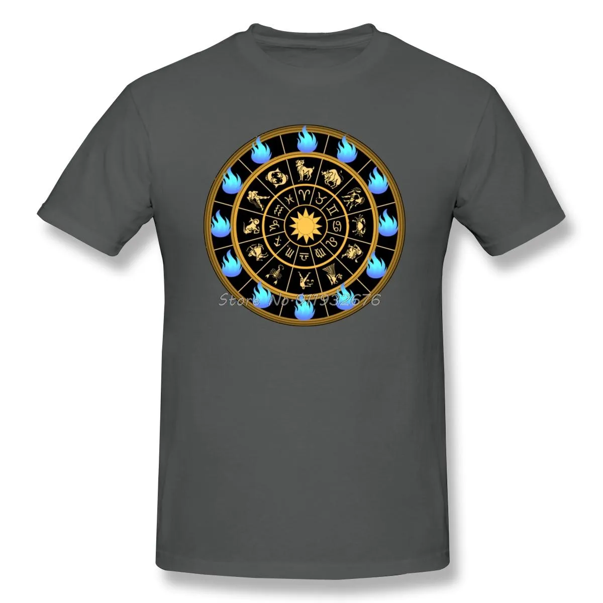 Mens Haruku Trench Clock Tower Anime Tee With Saint Seiya Design And ...