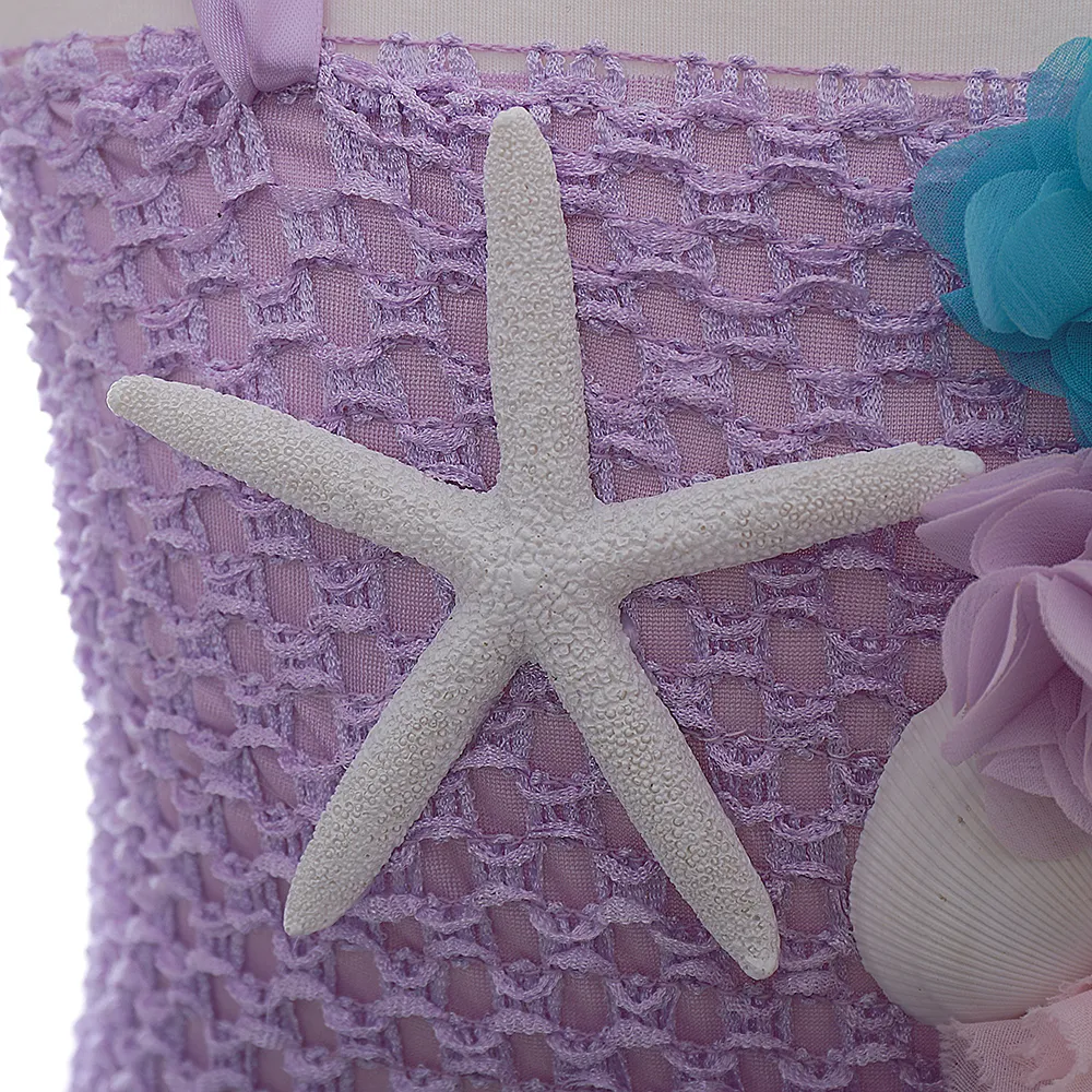 Girls Mermaid Dress - Sparkly Tutu, Princess Party Costume, Starfish ...