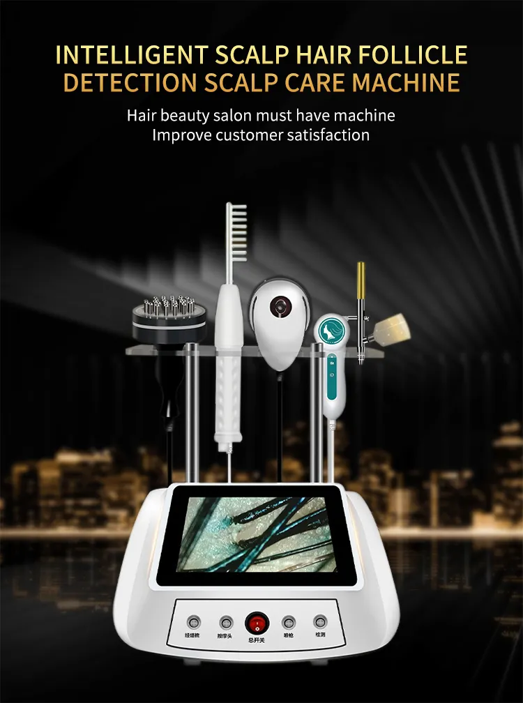5 In 1 High Frequency Laser Hair Regrowth Machine For Scalp Analysis ...