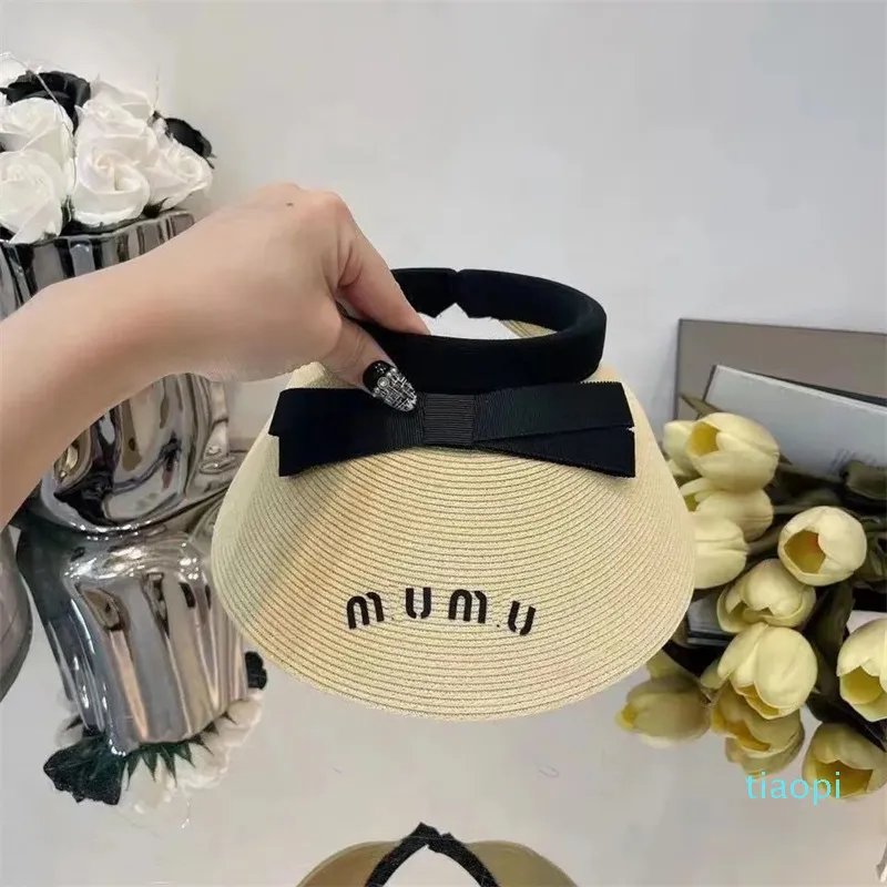 Women's Designer Beanie Cap Empty Top Sun Protection UV Bowknot Large ...