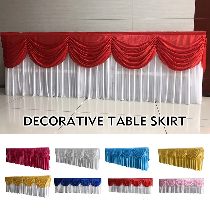 3M Wedding Backdrop Curtain Swag Tassel Ice Silk Swag Drape Curtain ...