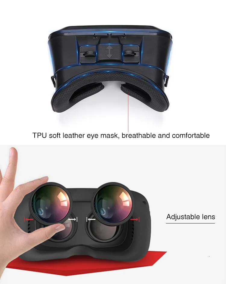 Immersive 3D VR Headset - Virtual Reality Glasses with Controller ...
