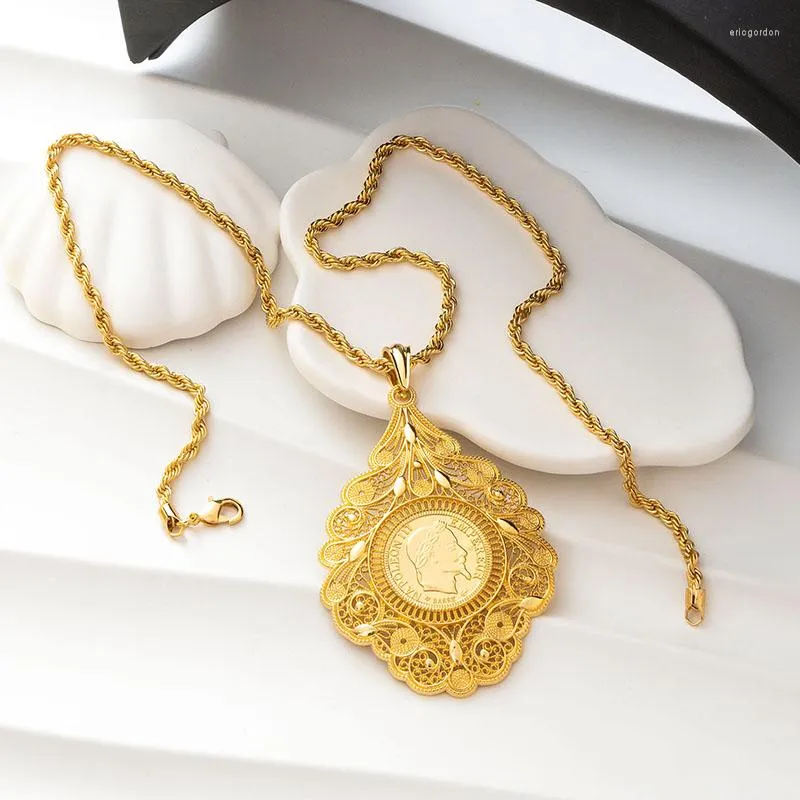Algerian Wedding Necklace With Long Chain And Flower Radha Krishna Pendant Gold Fatima Store Womens French Coin Jewelry From Ericgordon 13.07 DHgate.Com