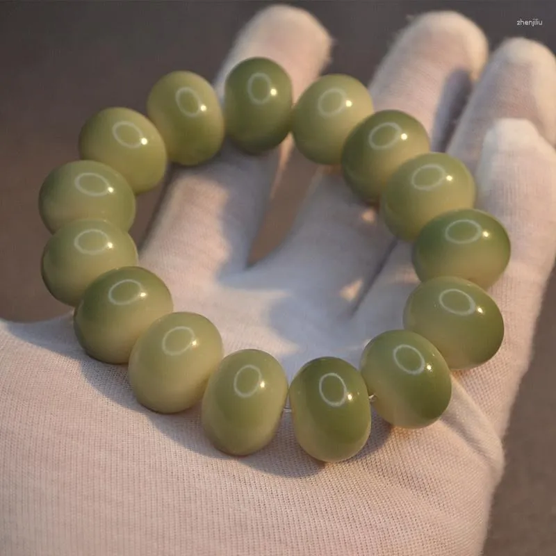 Blue Bodhi Root Bead Bracelet - 17-18mm Abacus Design, Unisex Cultural ...