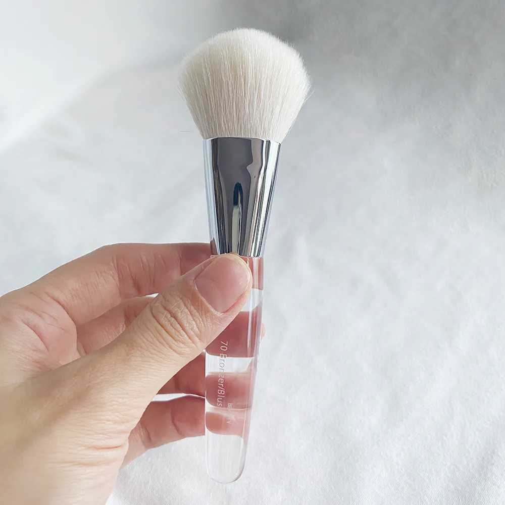 TME Ultra Fine Compact Powder Brush With Natural Bristles For Bronzer ...